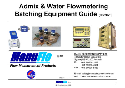 Chemical Admixture Measurement Guides - ManuFlo